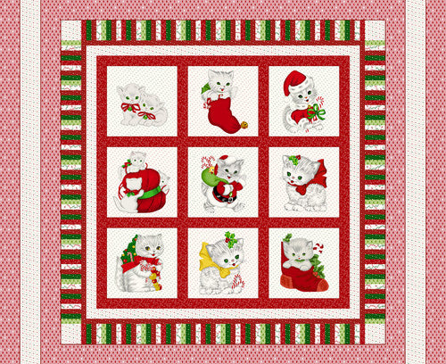 A Kitty for Christmas | Kitty Panel 1991P-86 – Buttermilk Basin